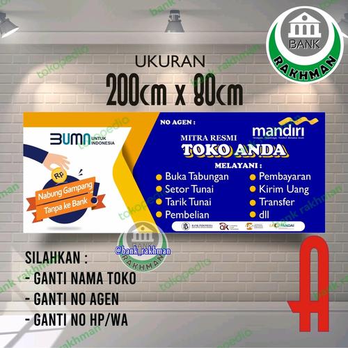 Jual SPANDUK BANNER | AGEN MANDIRI ONLINE | UKURAN 200CM X 80CM ...