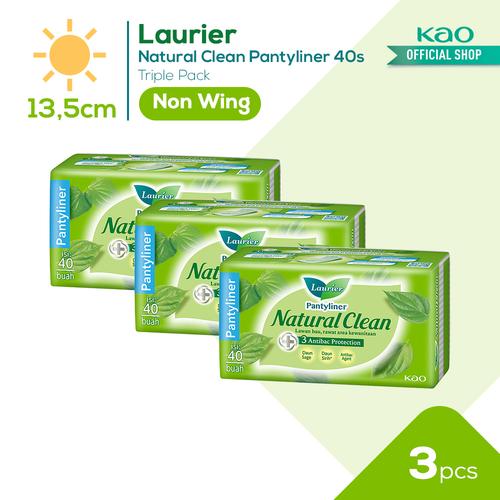 Promo Laurier Natural Clean 40s Triplepack - Pantyliner Daun Sirih Non ...