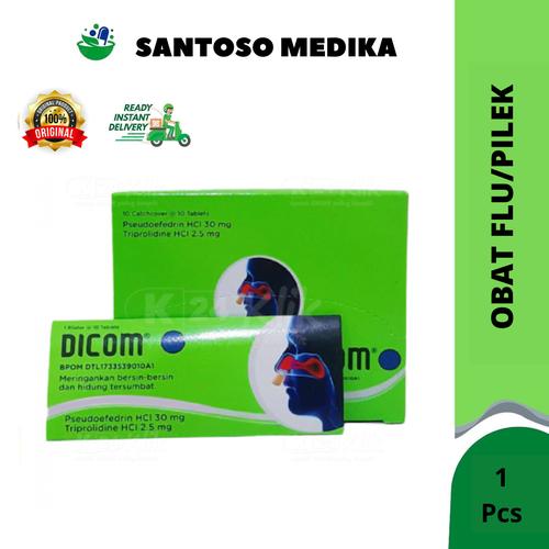Jual DICOM TABLET 10'S @STRIP - OBAT FLU/PILEK HIDUNG TERSUMBAT - Kab ...