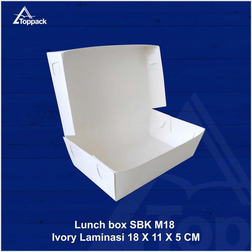 Jual Paper Lunch Box / Box Makanan SBK M18 Ivory Laminasi - 18 X 11 X 5 ...