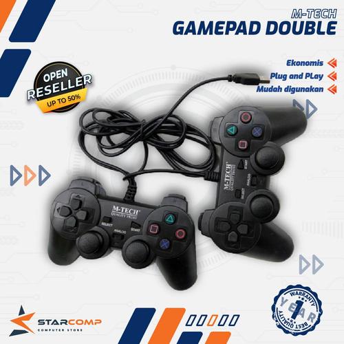 Jual Gamepad Double Mtech/Joystick/Gamepad Double Hitam M-Tech/Pc ...