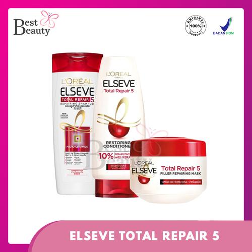 Promo L'Oreal Paris Elseve Total Repair 5 Repairing Shampoo - Hair Mask ...