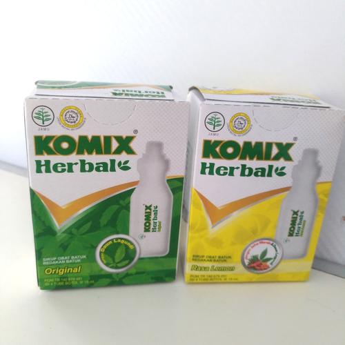 Jual komix herbal 15ml 1 dus isi 4 tube obat batuk sirup cair - Kuning ...