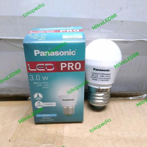 Jual Lampu Led Bulb Mini PANASONIC 3W 3Watt Bohlam Led Panasonic E27 ...