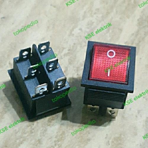 Jual saklar 6 kaki 15a/250vac - 20a/125vac warna merah dan hijau ...