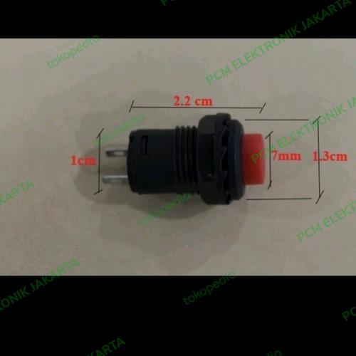 Jual switch swit push on button plastik kecil klakson ds427 12 mm ...