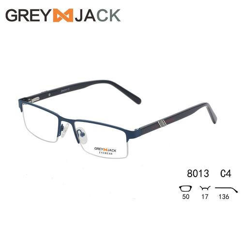 Promo Grey Jack kacamata pria model half frame elegant style metal 8013 ...