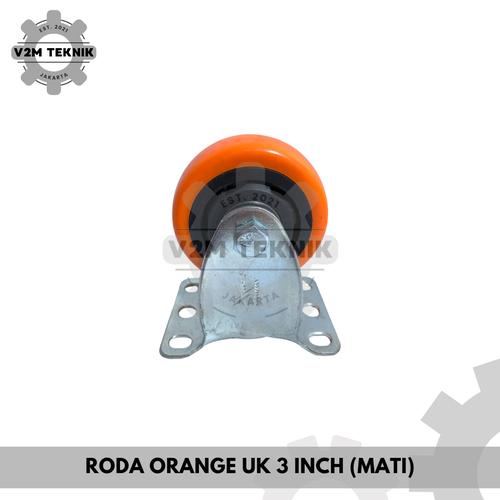 Jual Roda Caster PVC Mati 3 Inch / Roda Trolley / Roda Kastor Orange 3 ...