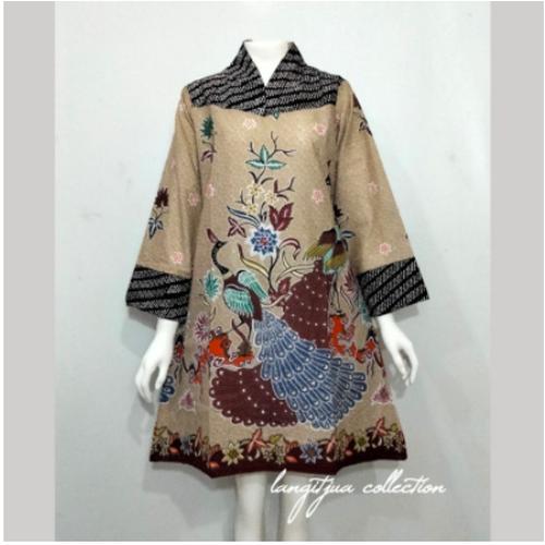 Jual Tunik Isyana Merak Ayu | Dress Batik Merak Ayu | Dress Batik V ...