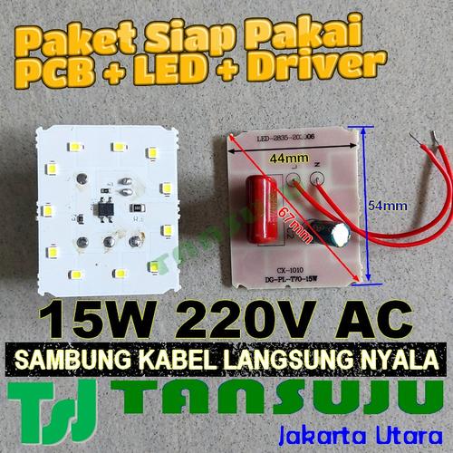 Jual Modul Lampu SMD Led Siap Pakai PCB + Led + Driver 15 Watt 220 Volt ...