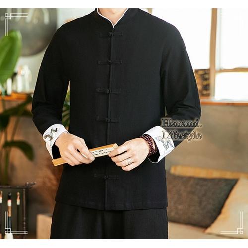 Jual CHEONG SAM PRIA CHINESE BAJU SANGJIT HITAM XINCIA CHEONGSAM ...