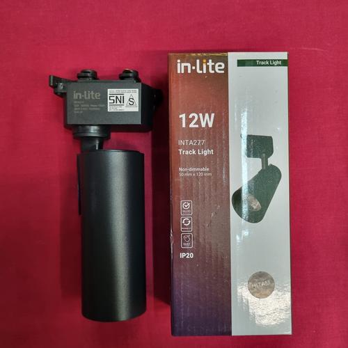 Jual INTA277 Track Light Kap Lampu Rel LED 12w Body Hitam Inlite ...