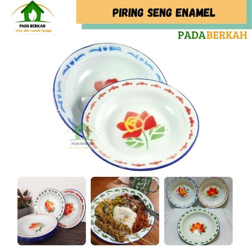 Jual Piring Seng Enamel Bunga 20 cm Piring Jadul Kembang - 20 - Kota ...
