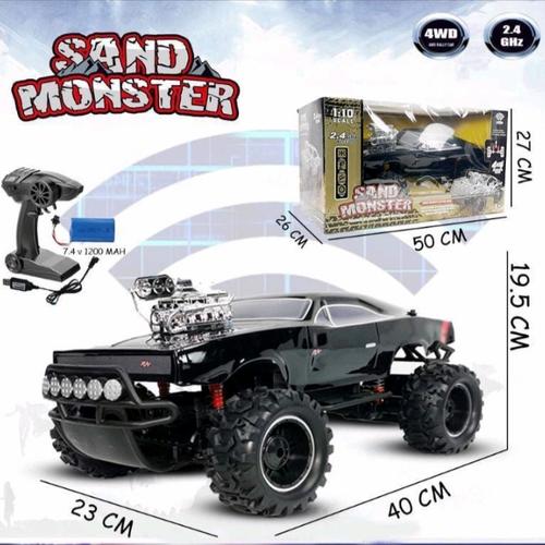 Jual mainan anak mobil remote control sand monster besar scala 1:10 ...