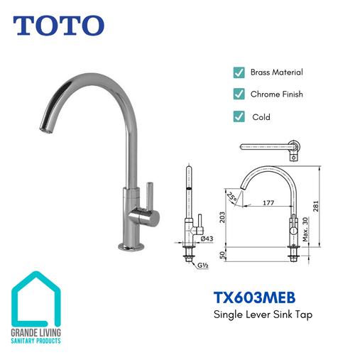 Jual TOTO Kran Sink Dingin Keran Dapur Bak Cuci Piring TX603MEB ...