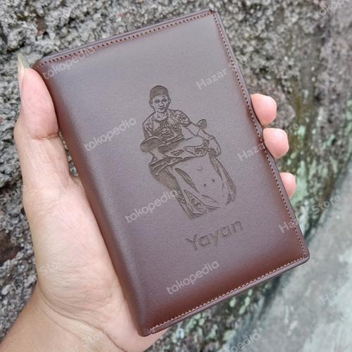 Jual Dompet Kulit Custom Nama Foto Logo Pria Asli Original 3/4 Garut ...