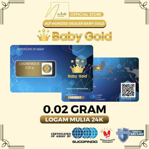Jual Souvenir logam mulia emas baby gold mini gold 0.02 gram - Nota ...