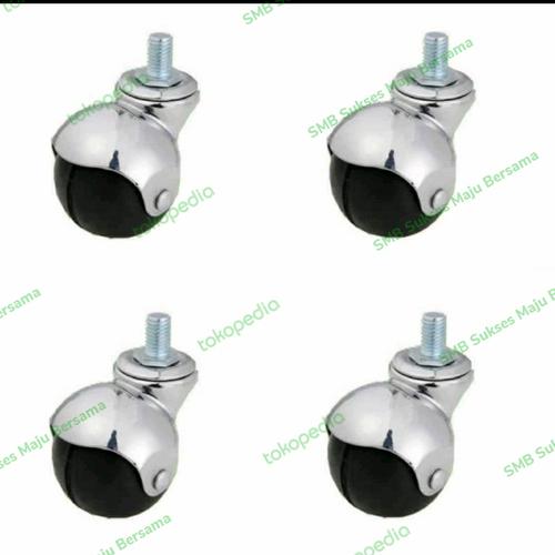 Jual Roda Ball Karet, Roda Sofa ,Roda Kursi 2 inch Drat Polos 1 set ...
