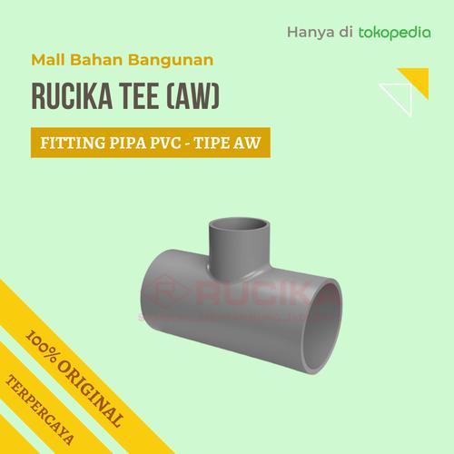 Jual Fitting sambungan pipa pvc TEE / T (AW) rucika 1/2", 3/4", 1", 1 1/4" - 1 1/4" - Kota ...