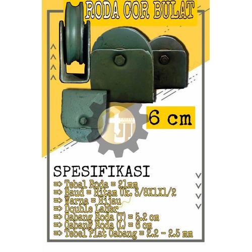 Jual RODA PAGAR BESI BULAT U ukuran 6-10cm WARNA HIJAU MAKASAR, TEBAL ...