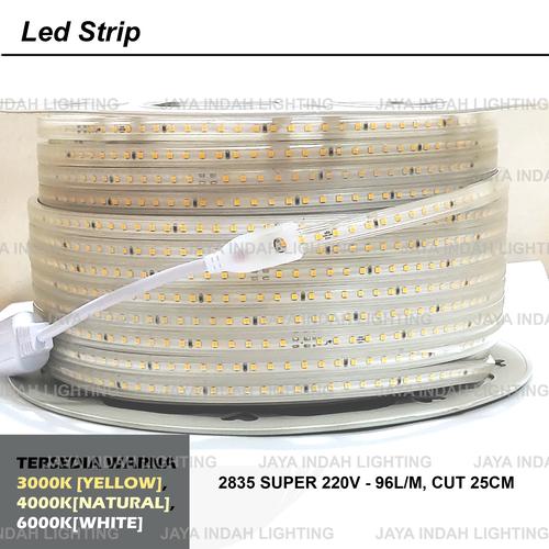 Jual LED STRIP 2835 SUPER-120L - 220V, CUT 20CM - 3000K-KUNING ...