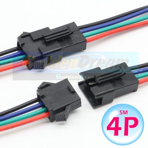 Jual Sepasang Kabel Soket SM 4 Pin JST 4P 3S RGB Male + Female Terminal - 2 Pin - Kab. Sleman ...