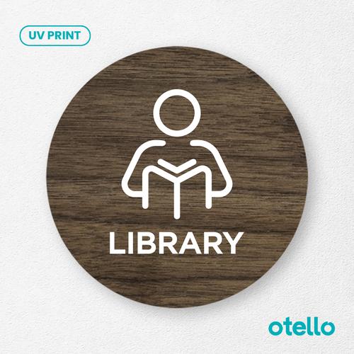 Jual Signage Library Label Hiasan Dinding Kayu Stiker Dekor ...