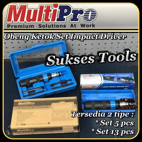 Jual Obeng Ketok Set 5 11 13 pcs Mutlipro Lippro Impact Screw Driver ...
