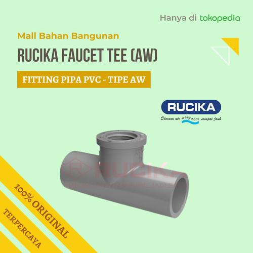 Jual Fitting pipa pvc faucet tee / T drat dalam 1/2" x 3/4" RUCIKA AW ...
