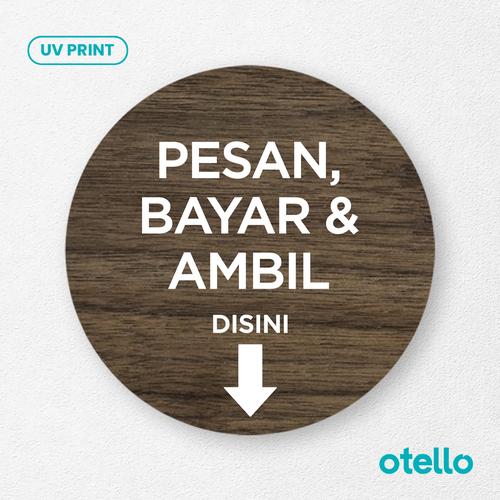 Jual Signage Pesan Bayar dan Ambil Disini Sign Board Kayu Wood Papan ...