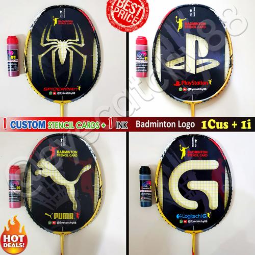 Jual Cetakan / Logo Raket / Stencil Card Badminton - CUSTOM LOGO + 1 ...