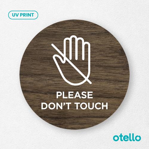 Jual Signage Please Dont Touch Sign Board Kayu Wood Papan Label ...