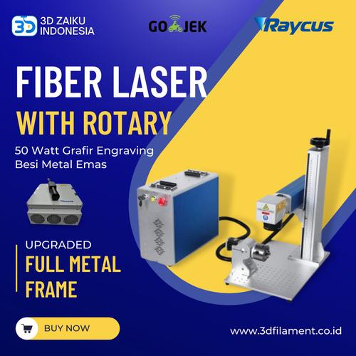Jual Zaiku Fiber Laser with Rotary 50 Watt Grafir Engraving Besi Metal ...