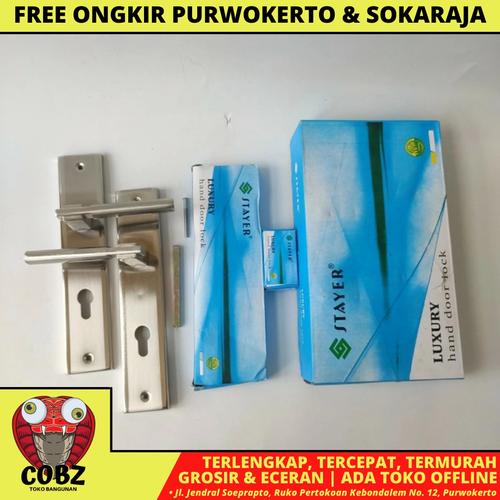 Jual STAYER L-9904 SN / CP DOOR LOCK HANDLE GAGANG TARIKAN KUNCI PINTU ...