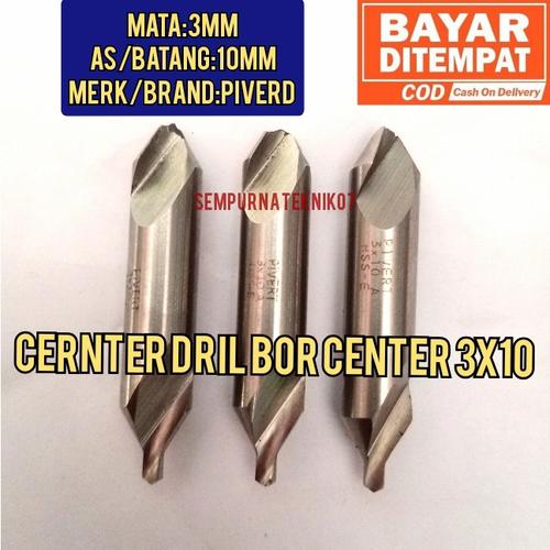 Jual center drill bor center 3x10 piverd senter bor center drill mata ...