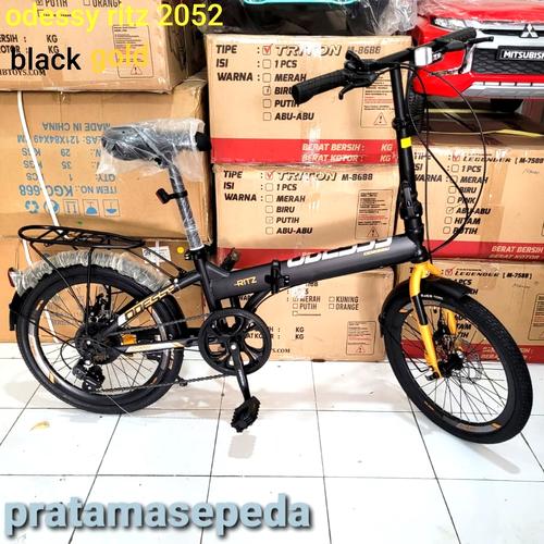 Jual sepeda lipat odessy 20 inch RITZ 2052 - biru orange, 16 - Kab ...