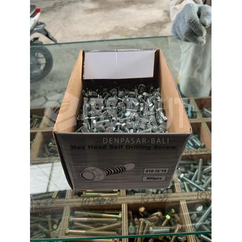 Jual SEKRUP BAJA RINGAN 10X16 DRILLING / BAUT RENG CANAL C SKRUP / ATAP ...