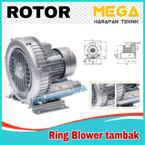 Jual Ring Blower tambak Rotor HB 1100 1,5 hp 220v ring Blower - 3 PHASE ...