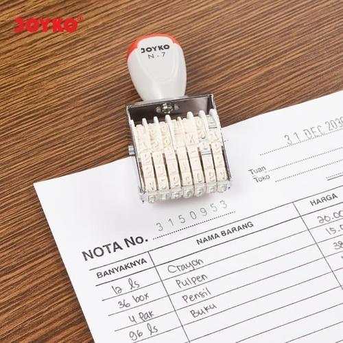 Jual Stempel Angka 7Digit JOYKO N7/Stempel Nomor/Number Stamp/Stamp ...