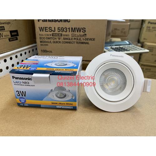 Jual Lampu LED Spotlight 3Watt / Downlight COB 3Watt 3000K Panasonic ...