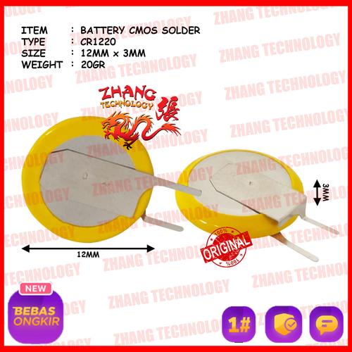 Jual BATTERY CMOS SOLDER UNIVERSAL BATRE BATERAI CIMOS BIOS 3V CR1220 ...