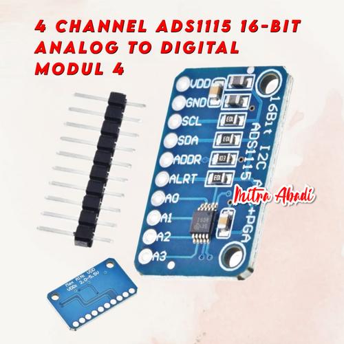 Jual 4 Channel ADS1115 16 Bit ANALOG to DIGITAL Modul 4 - Jakarta Barat ...