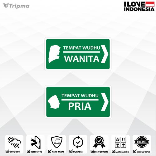 Jual Rambu/ Sign Masjid Arah Tempat Wudhu- 30cm x 15cm - Akrilik ...