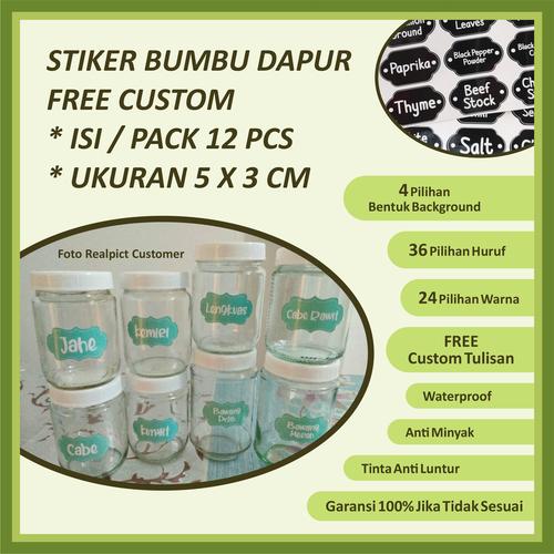 Jual Stiker Bumbu Dapur FREE CUSTOM Waterproof - BG-02 - Kab. Bandung ...