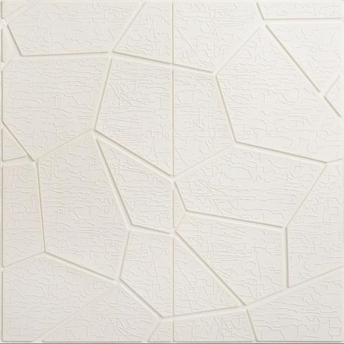 Jual Wallpaper Foam peredam panas dan suara - batu abstrak Putih - Kota ...