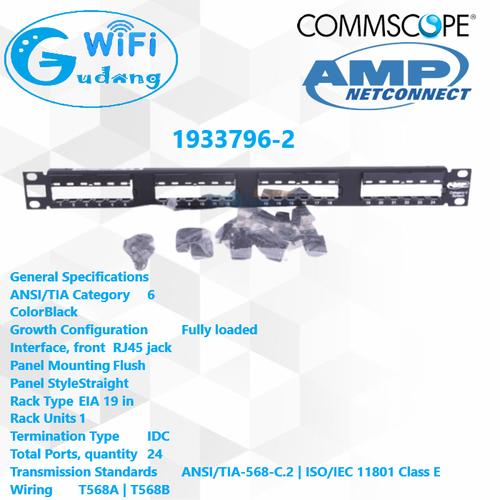 Jual AMP Patch Panel CAT 6 24 Port / Comscope Patch panel 24 Port Cat 6 ...