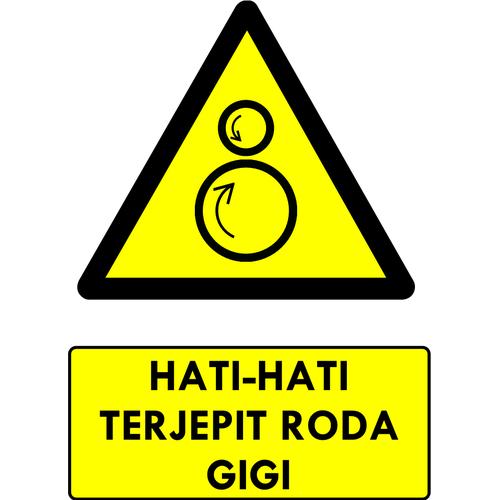 Jual Sign rambu akrilik bahaya roda berputar 40x20cm sign - Jakarta ...