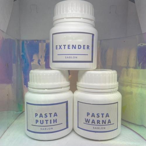 Jual Pasta Warna Putih Extender Sablon Rubber 250gr Kain White Color ...