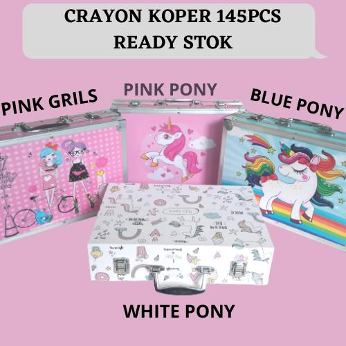 Jual CRAYON ART SET / KOPER SET CRAYON MEWARNAI ANAK 145 pcs - WHITE ...