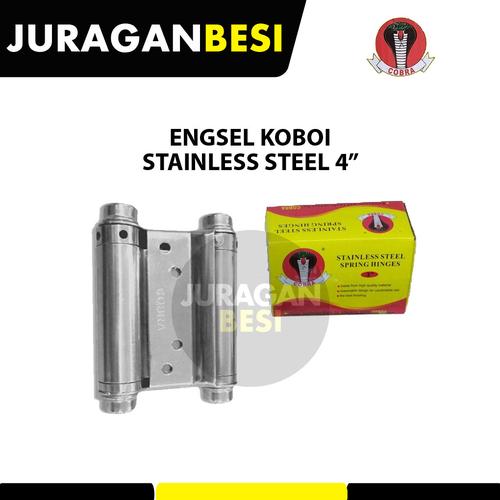 Jual ENGSEL PER PIR PINTU DUA 2 ARAH KOBOI STAINLESS COBRA 4" 4 INCH 1 ...